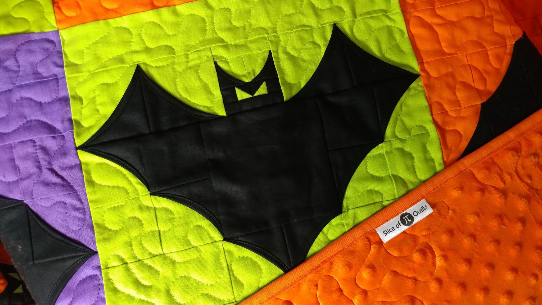 PDF Bat Crazy Quilt Pattern by Slice of Pi Quilts [halloween Quilt, Bat ...
