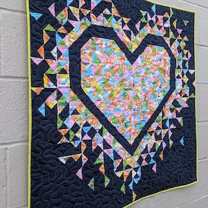 PDF MINI Exploding Heart Quilt Pattern Digital Download by Slice of Pi ...