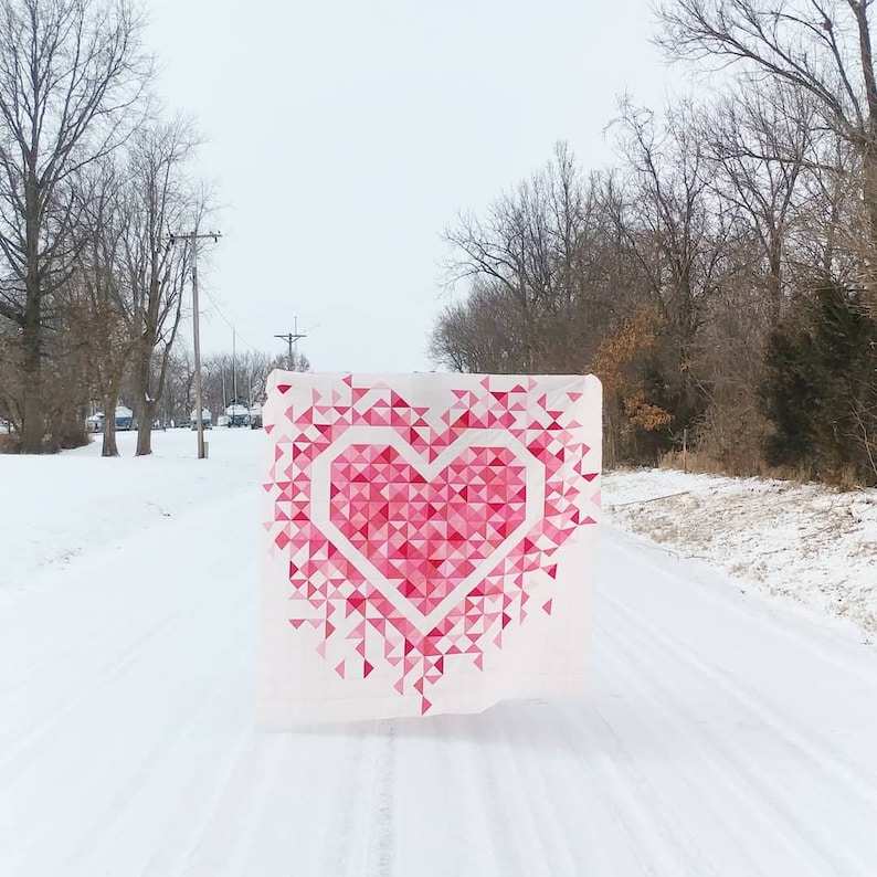 PDF Exploding Heart Quilt Pattern Digital Download by Slice of - Etsy ...