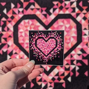 PAPER MINI Exploding Heart Quilt Pattern by Slice of Pi Quilts [wall ...