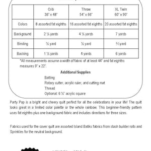 PAPER Party Pop Quilt Pattern by Slice of Pi Quilts [confetti ...