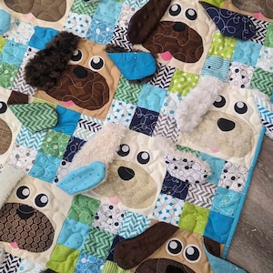 PAPER Puppy Kisses Quilt Pattern by Slice of Pi Quilts [baby Quilt, Dog ...