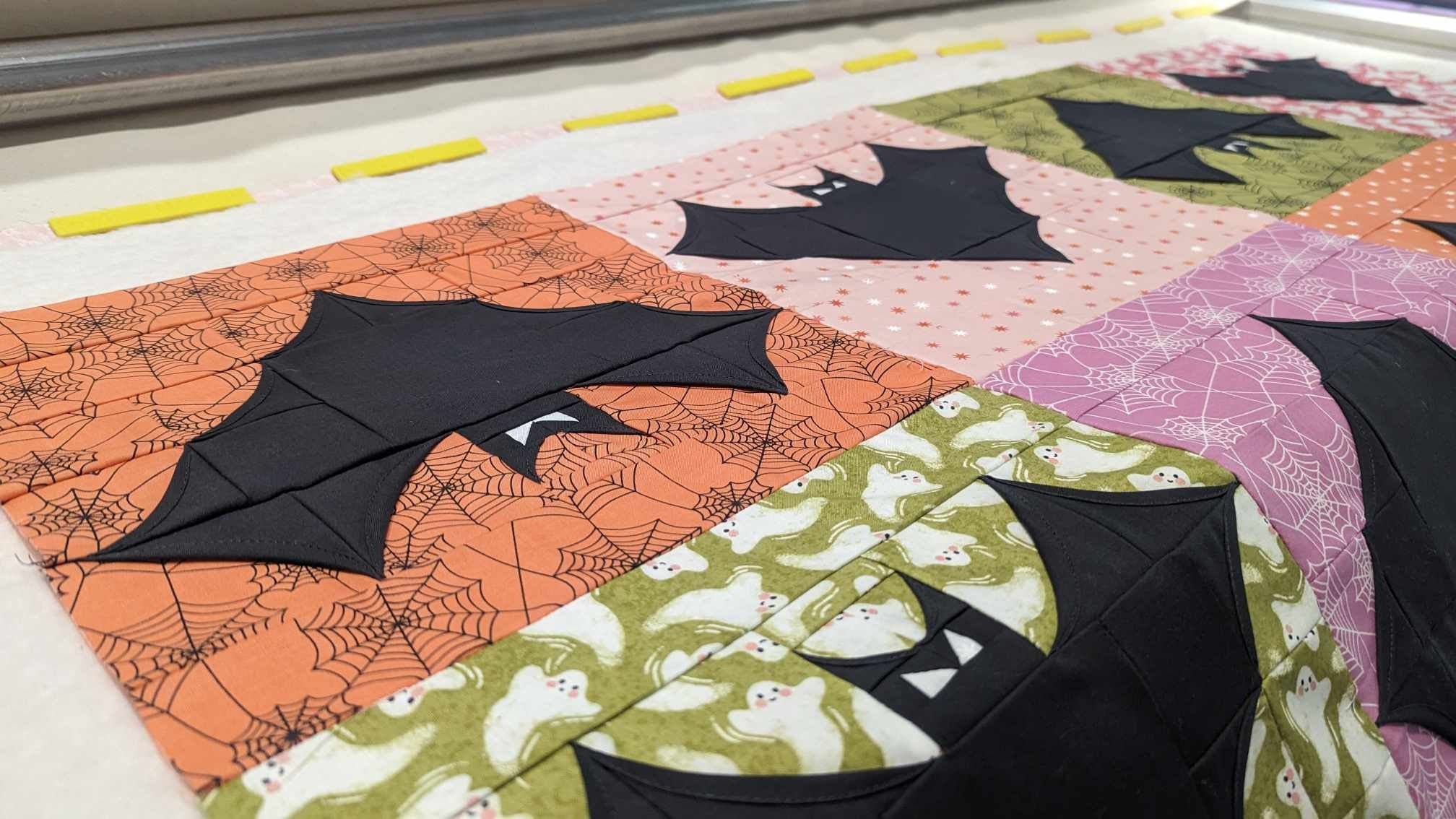 PDF Bat Crazy Quilt Pattern by Slice of Pi Quilts [halloween Quilt, Bat ...