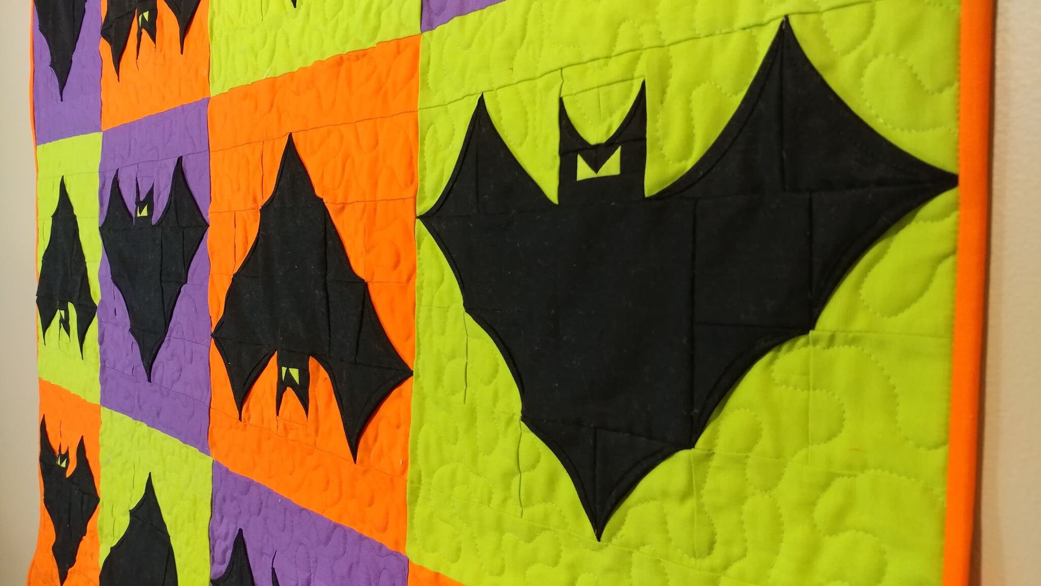 PDF Bat Crazy Quilt Pattern by Slice of Pi Quilts [halloween Quilt, Bat ...