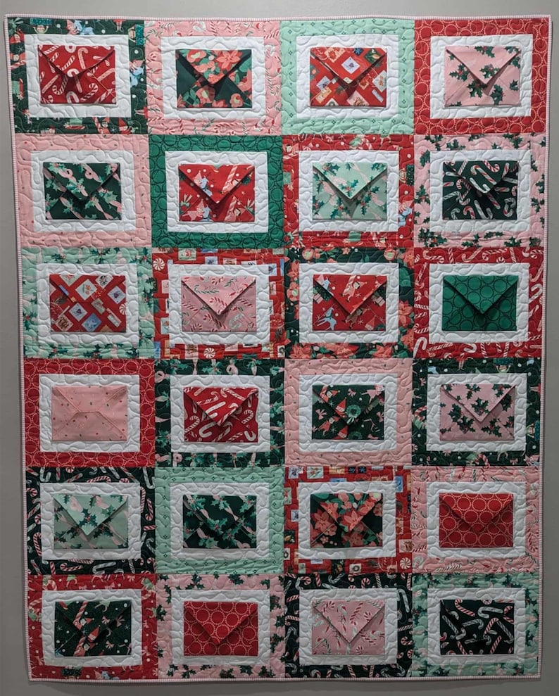 PAPER Send Love Quilt Pattern by Slice of Pi Quilts [envelopes, Advent ...
