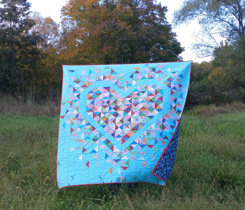 PDF Exploding Heart Quilt Pattern Digital Download by Slice of - Etsy