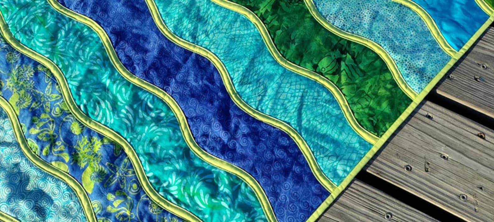 PAPER High Tide Quilt Pattern by Slice of Pi Quilts waves - Etsy