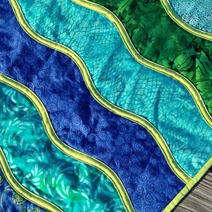 PAPER High Tide Quilt Pattern by Slice of Pi Quilts [waves Easy Beginner Bias Tape Applique ...