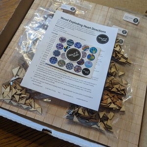 WOOD Exploding Heart Kit [wood Puzzle, DIY Barn Quilt, Wooden Quilt ...