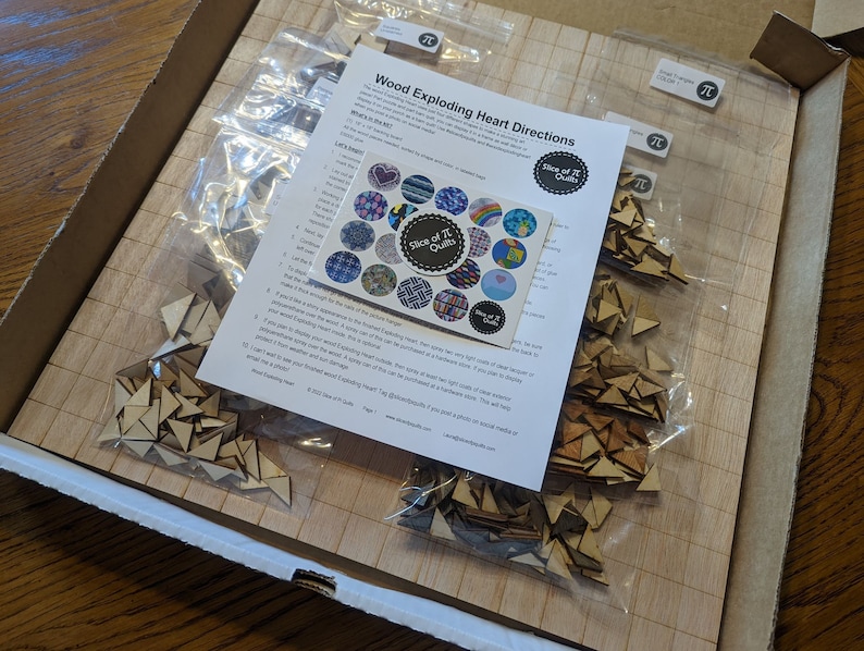 WOOD Exploding Heart Kit wood Puzzle DIY Barn Quilt Wooden - Etsy