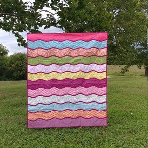 PDF High Tide Quilt Pattern Digital Download by Slice of Pi Quilts [waves Easy Beginner Bias ...