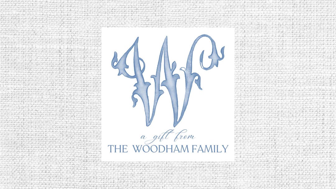 Single Initial Printable Tag, Monogram, Personalized Printable ...