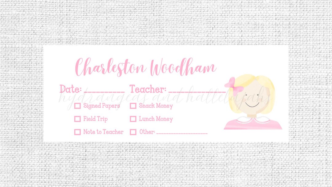 Kid Envelope for School, Personalized Envelopes for School ...