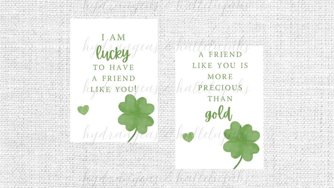 INSTANT DOWNLOAD Printable Friend St. Patrick's Day Tag, Lucky Tag ...