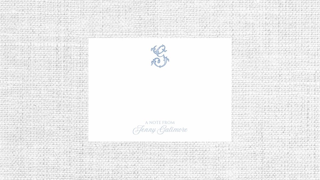 Single Initial Note Cards | Personalized Stationery | Note Cards for ...