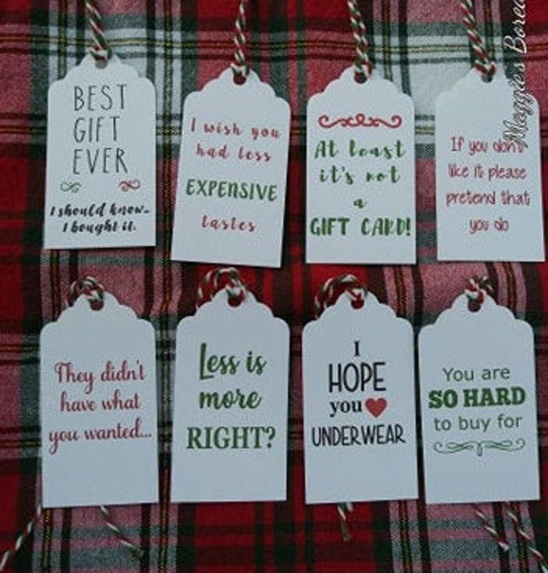 Funny Christmas Tags, Funny Gift Tags, Honest Christmas Gift Tags ...