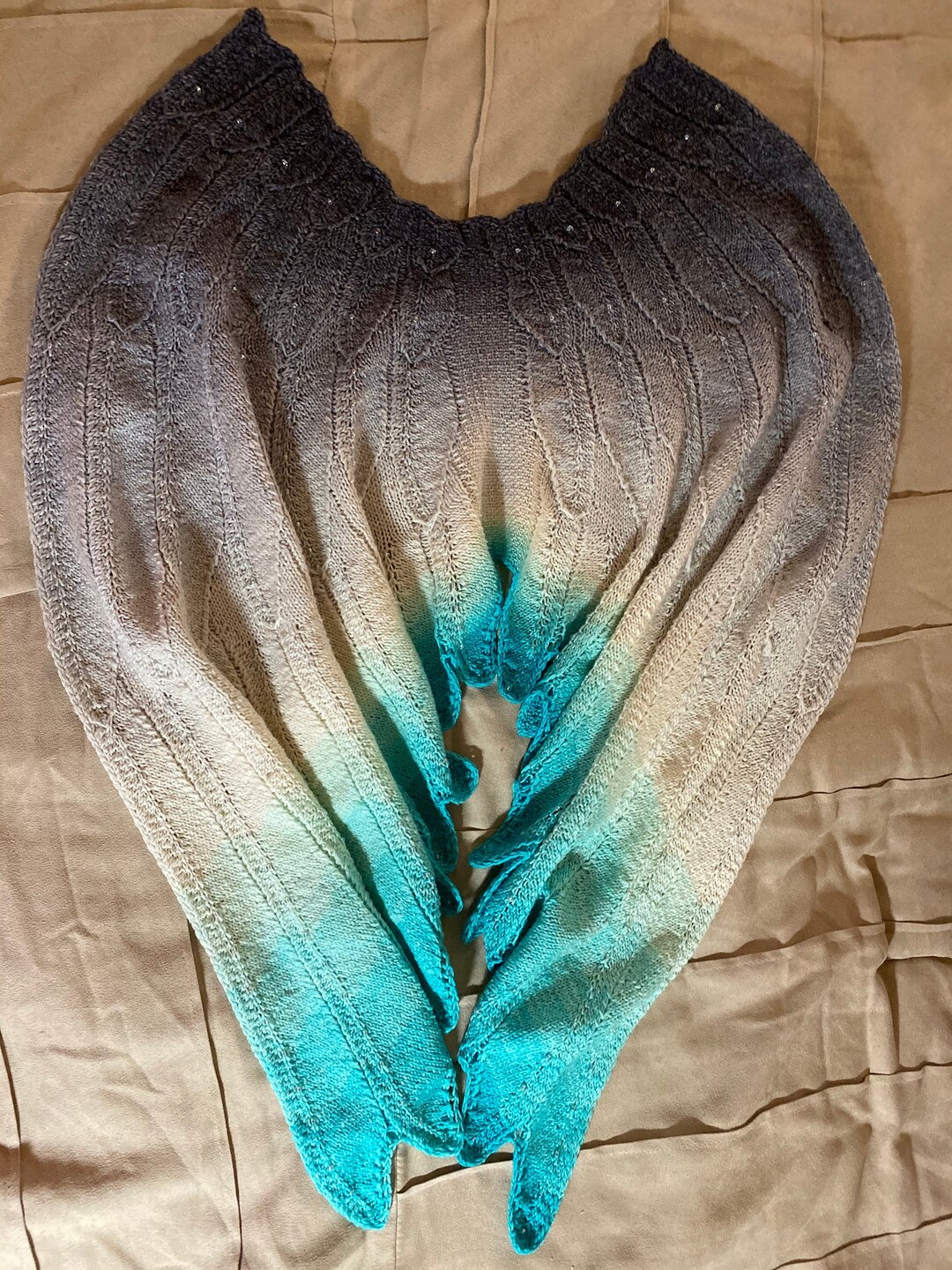 Parakeet Wing Shawl - Etsy