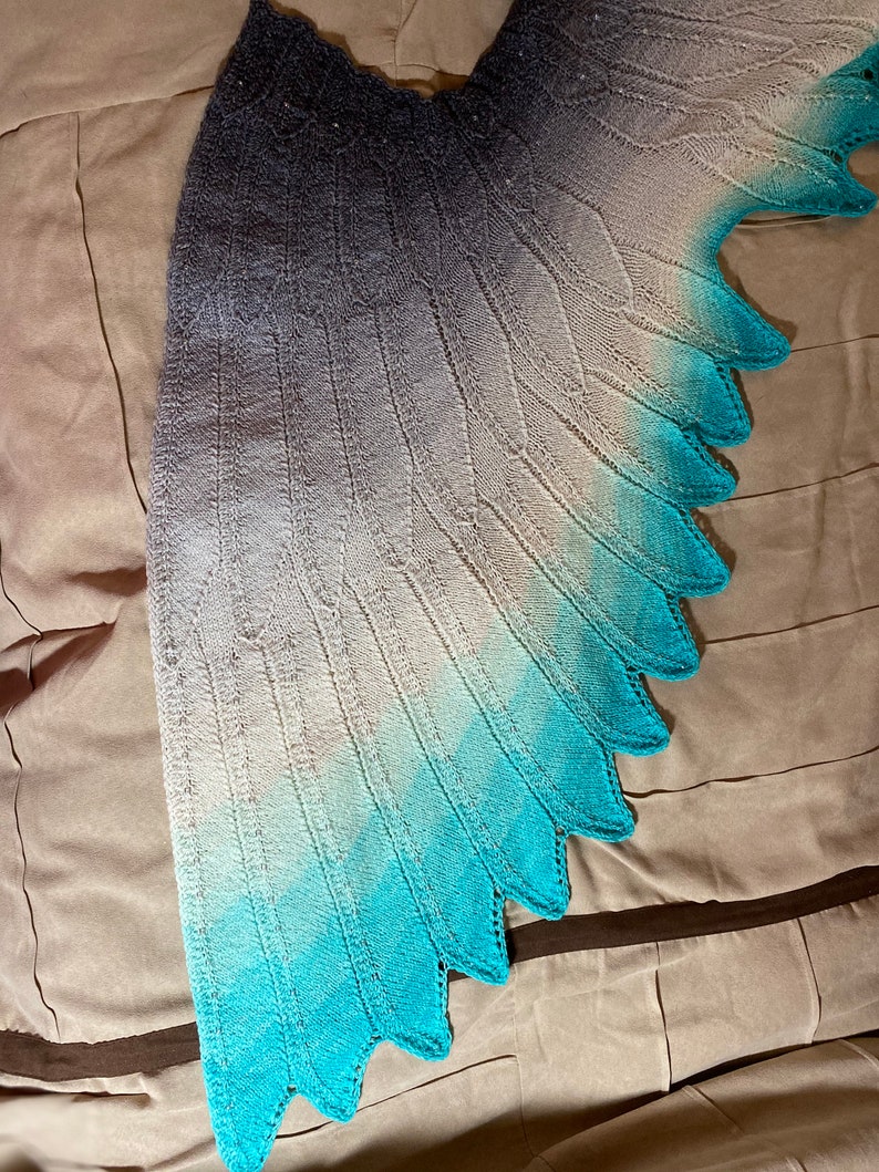 Parakeet Wing Shawl - Etsy