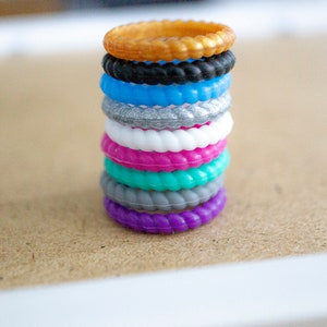 Braided Silicone Rings, Stackable, Water Proof, Eco Friendly, Non-toxic ...