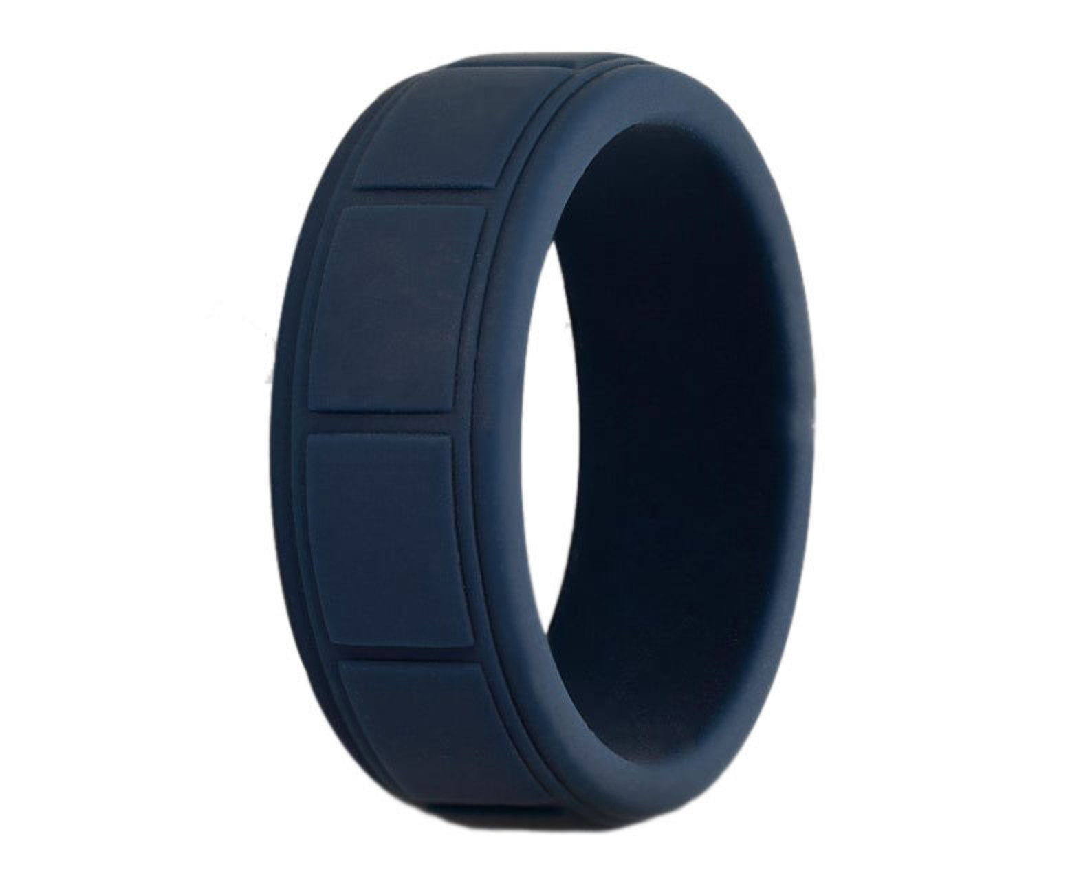 Blue Silicone Ring Men Silicone Band Silicone Wedding Band - Etsy UK