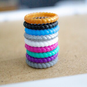 Braided Silicone Rings, Stackable, Water Proof, Eco Friendly, Non-toxic ...