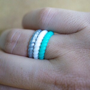 Braided Silicone Rings, Stackable, Water Proof, Eco Friendly, Non-toxic ...