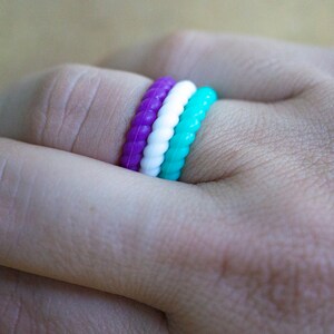 Braided Silicone Rings, Stackable, Water Proof, Eco Friendly, Non-toxic ...
