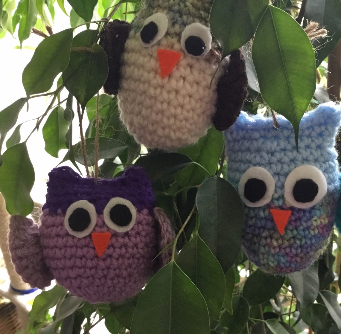 3/crocheted Owls - Etsy