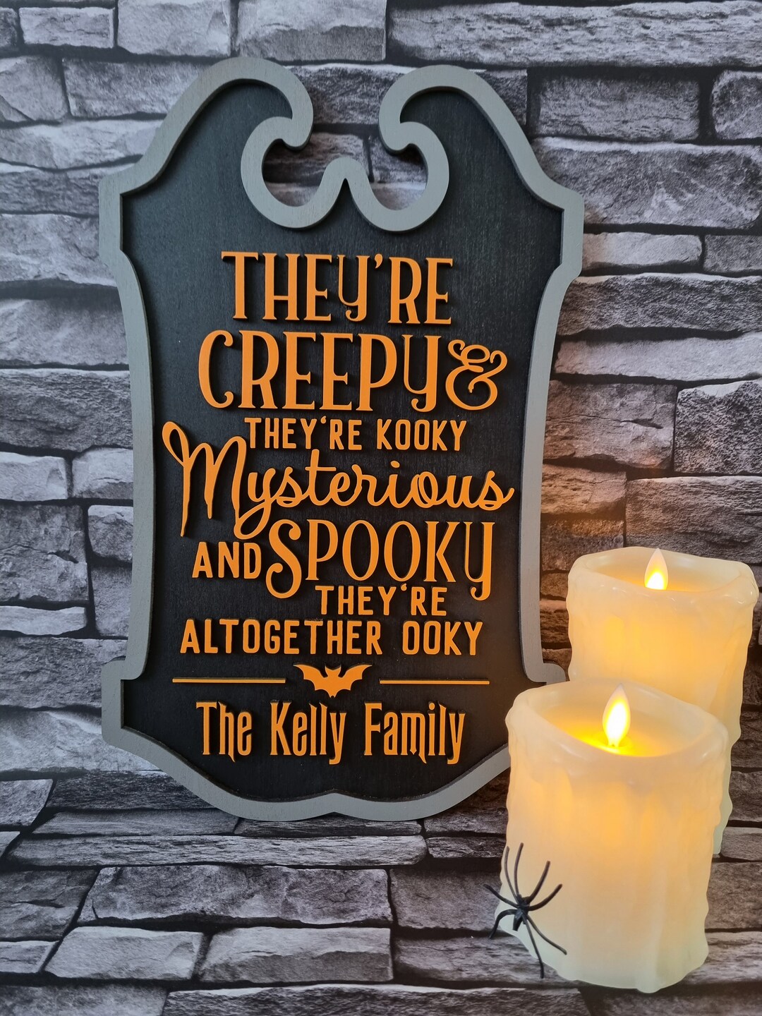 Addams Family Inspired Personalised Halloween Plaque | Halloween ...