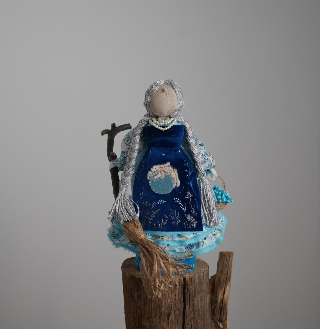 Bunny is Sleeping Baba Yaga With the Moon Handmade Ethnic Folk ...
