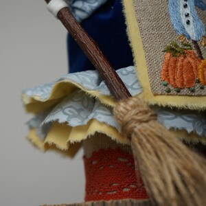 Pumpkin Baba Yaga With the Moon Handmade Ethnic Folk Traditional Doll ...