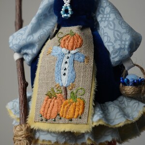 Pumpkin Baba Yaga With the Moon Handmade Ethnic Folk Traditional Doll ...