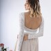 Lace Wedding Body, Lace Top With Long Sleeves, Low Back, Lace Wedding ...