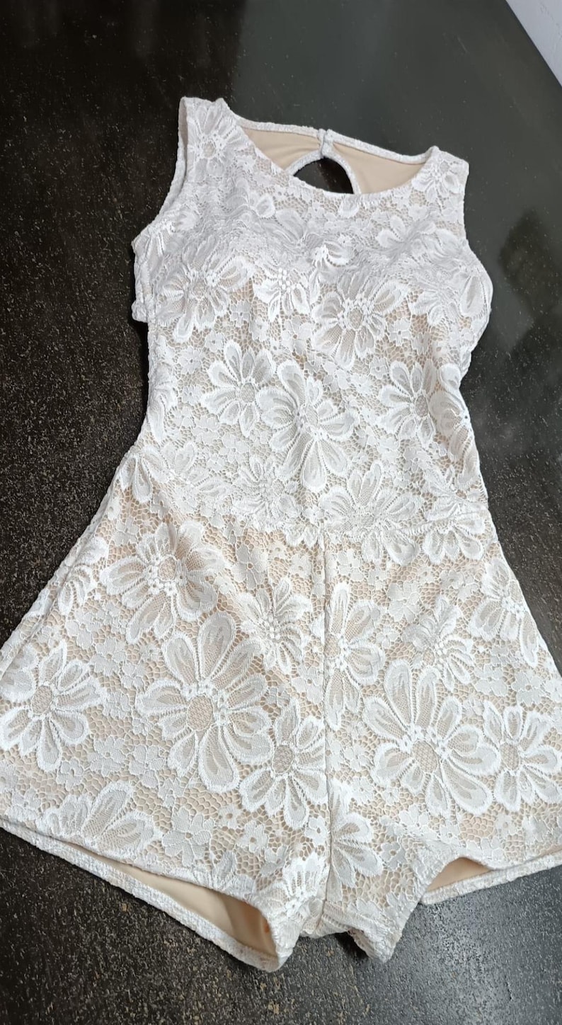 White Floral Lace Bridal Romper - Elegant Sleeveless Wedding Jumpsuit ...