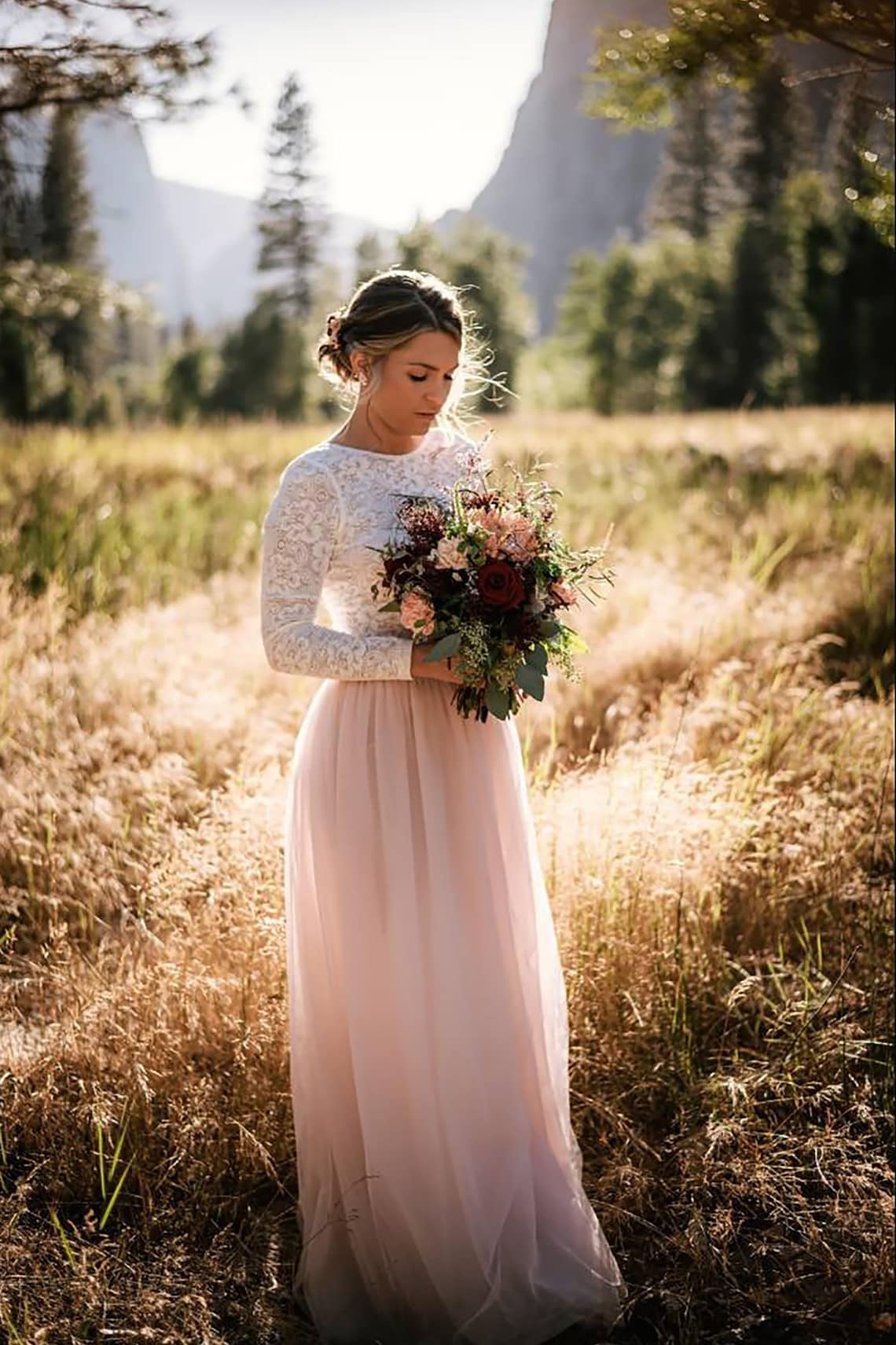 Lace Wedding Body Lace Top With Long Sleeves Low Back Lace - Etsy