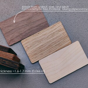 Wooden Blank Cards 3,5x2″ With Holes, Wood Blank Card, Business Cards ...