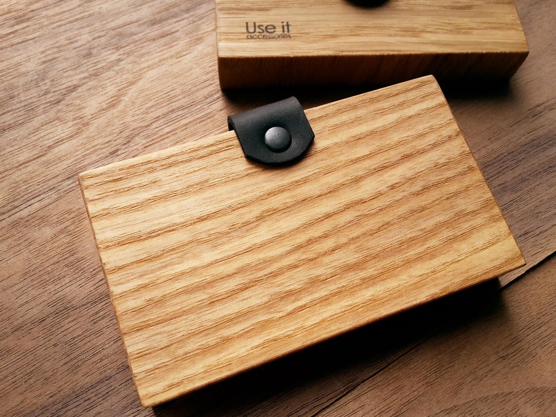 Wooden Card Holder Wooden Cardholder Business Card Holder | Etsy