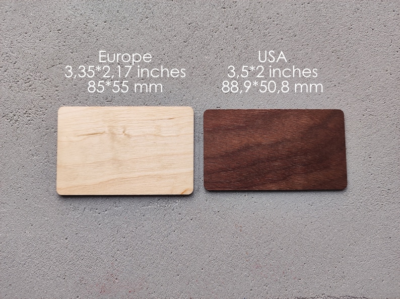 Wooden Blank Cards 3,5x2″ With Holes, Wood Blank Card, Business Cards ...