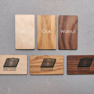 Wood Printed Business Cards Wooden Card Tags Two-sided Unique Cards ...
