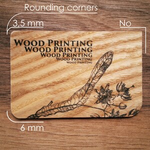 Wooden Blank Cards 3,5x2″, Wood Blank Card, Business Cards, Wooden Tags ...