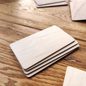 Wooden Blank Cards 3,5x2″ With Holes, Wood Blank Card, Business Cards ...
