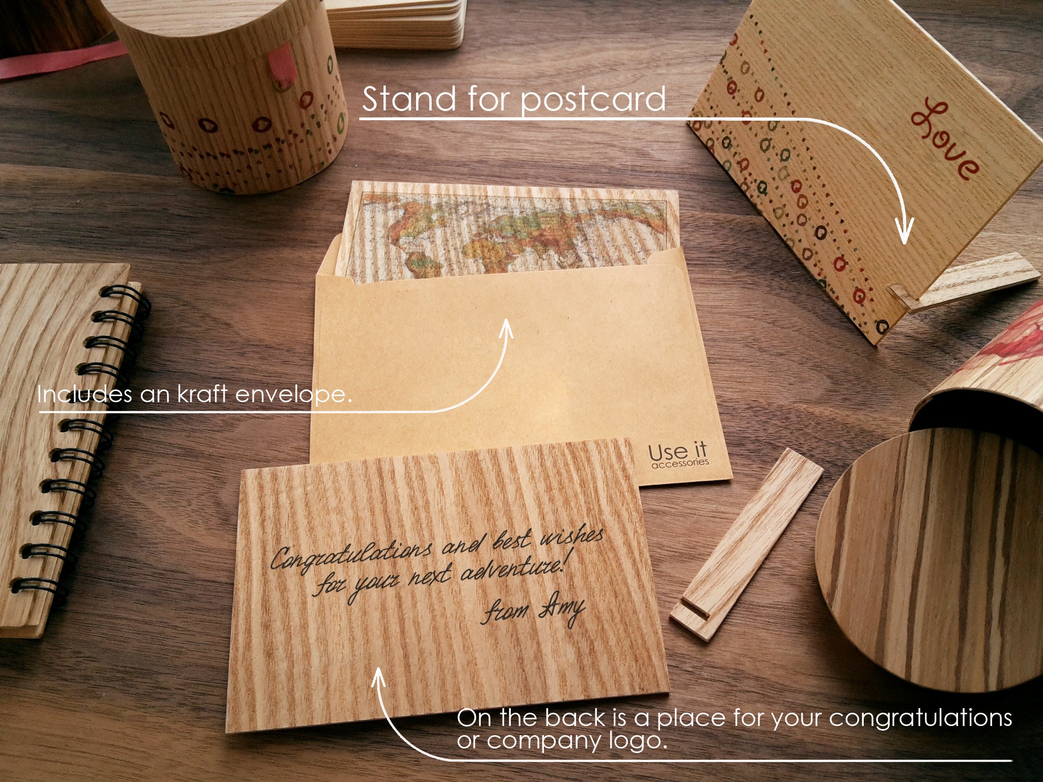 Wooden Postcards Haloween Pumpkin Postcard Personalized Wood | Etsy