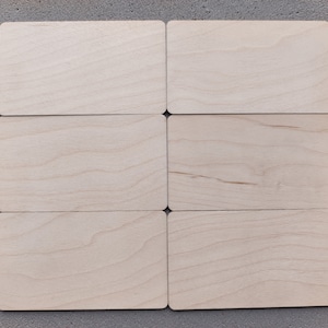Wooden Blank Cards 3,5x2″ With Holes, Wood Blank Card, Business Cards ...