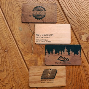 Wood Printed Business Cards Wooden Card Tags Two-sided Unique Cards ...