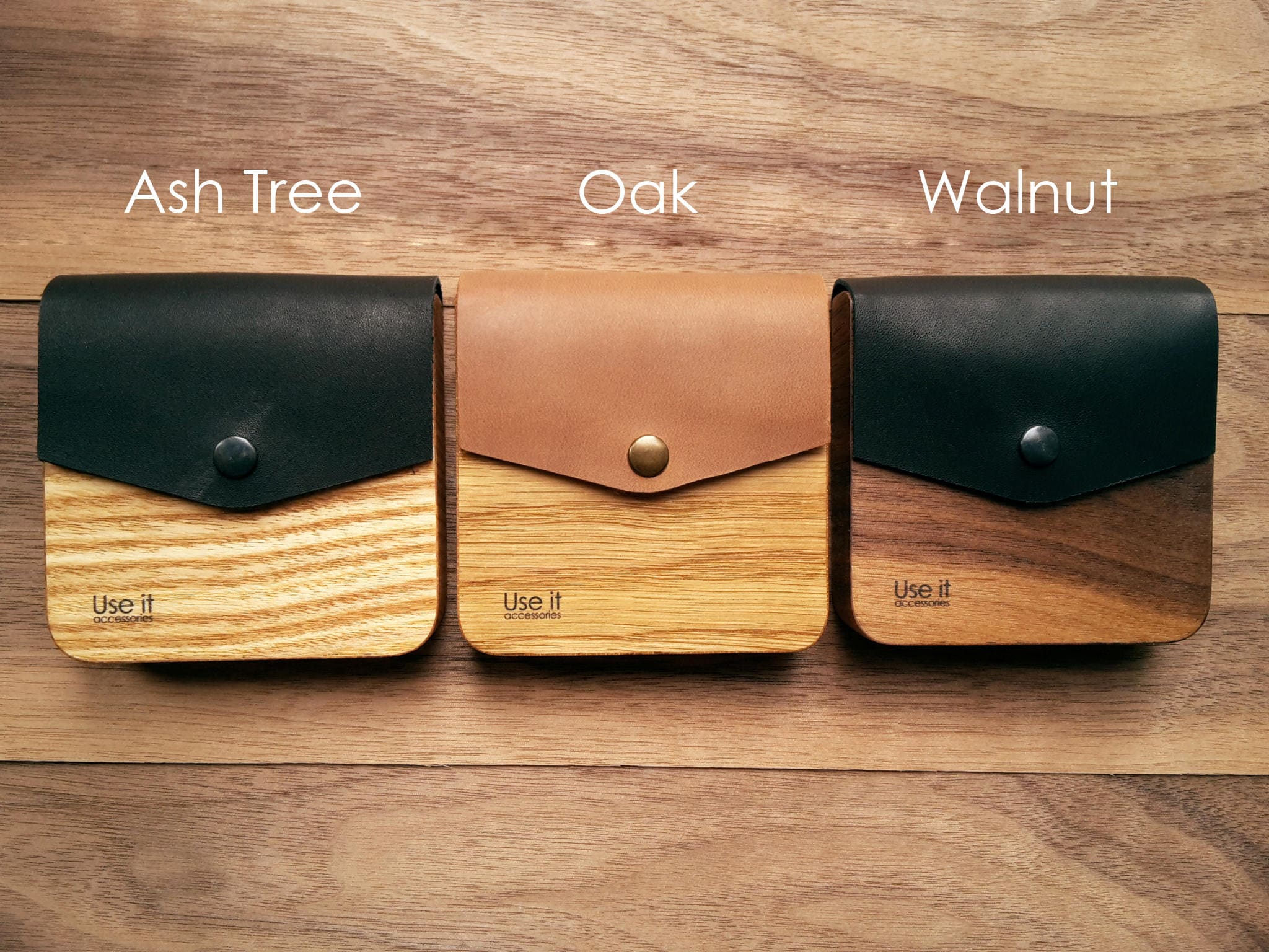 Wooden Wallet Leather Wallet Business Card Holder Wallet | Etsy