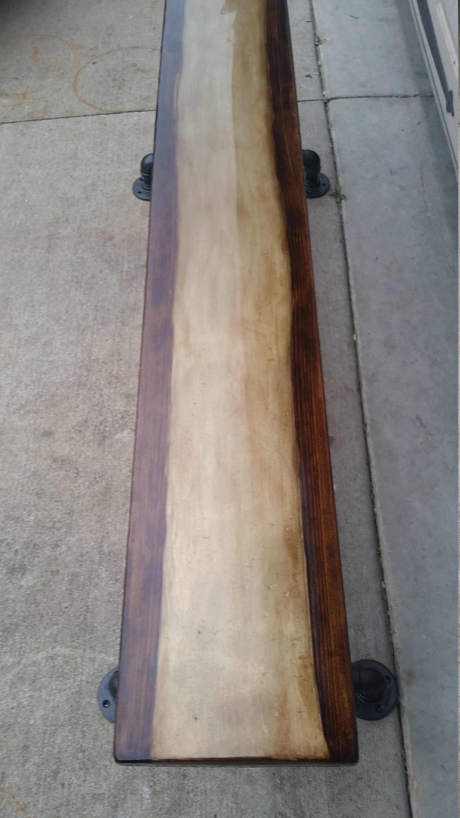 Rustic Hand Made Epoxy River Bench With Black Pipe Legs - Etsy