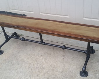 Epoxy River Bench - Etsy