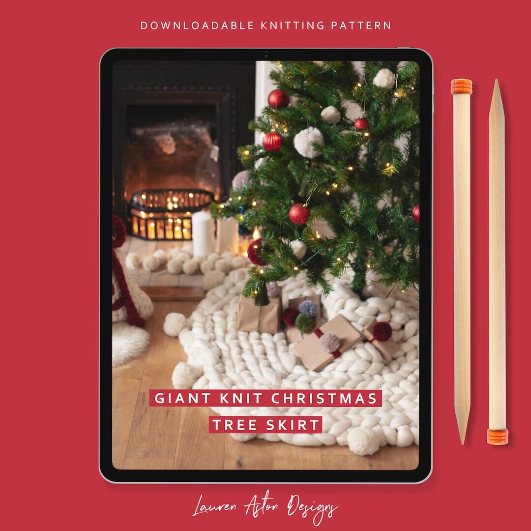 Knitting Pattern - Giant Christmas Tree Skirt - Etsy UK