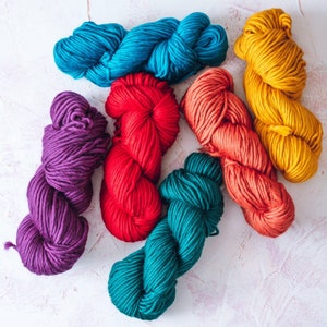 Rainbow Super Chunky Yarn Bundle - Etsy