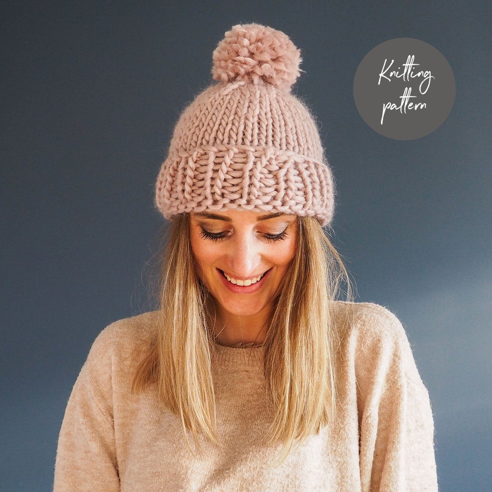 Knitting Pattern - 'bobble-optional' Hat - Instant Downloadable PDF ...